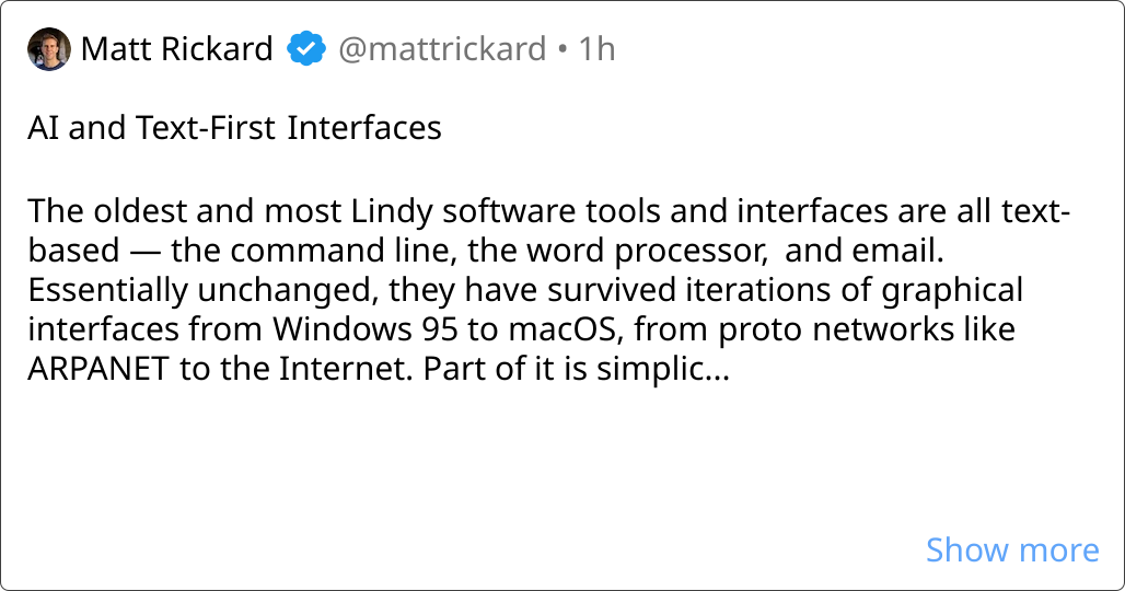 AI and Text-First Interfaces