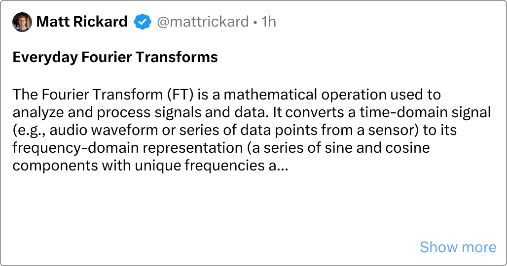 Everyday Fourier Transforms