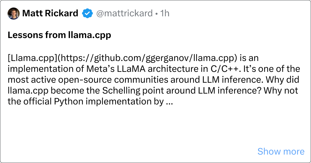 Lessons from llama.cpp