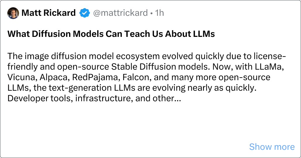 What Diffusion Models Can Teach Us About LLMs