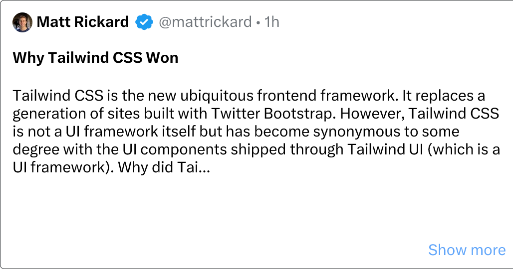 Why Tailwind CSS Won